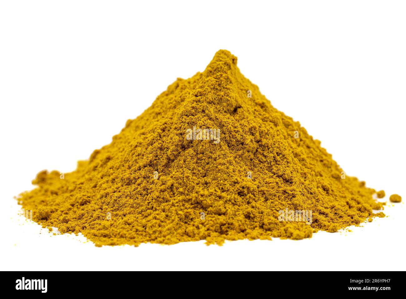 Curry powder isolated on white background. Pile of curry powder. close ...