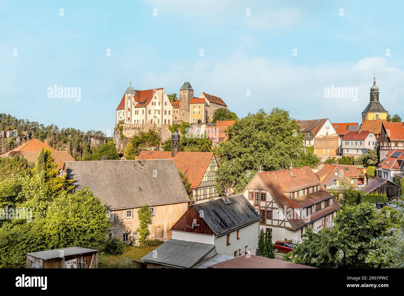 Village and Castle Hohnstein in the Saxon Switzerland Region, Saxony ...