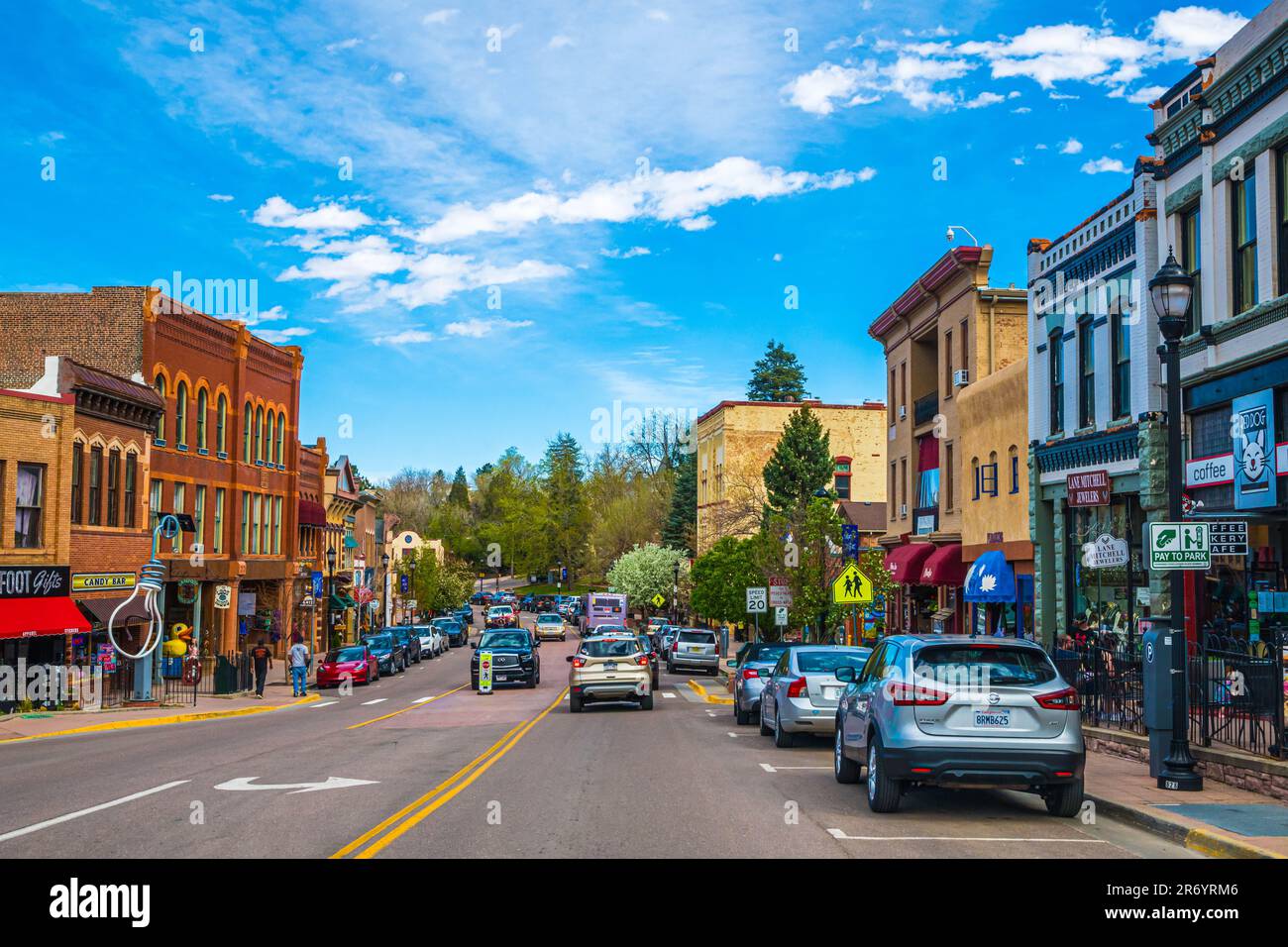 Colorado Springs, CO - May 06, 2022: A well known city for its natural ...
