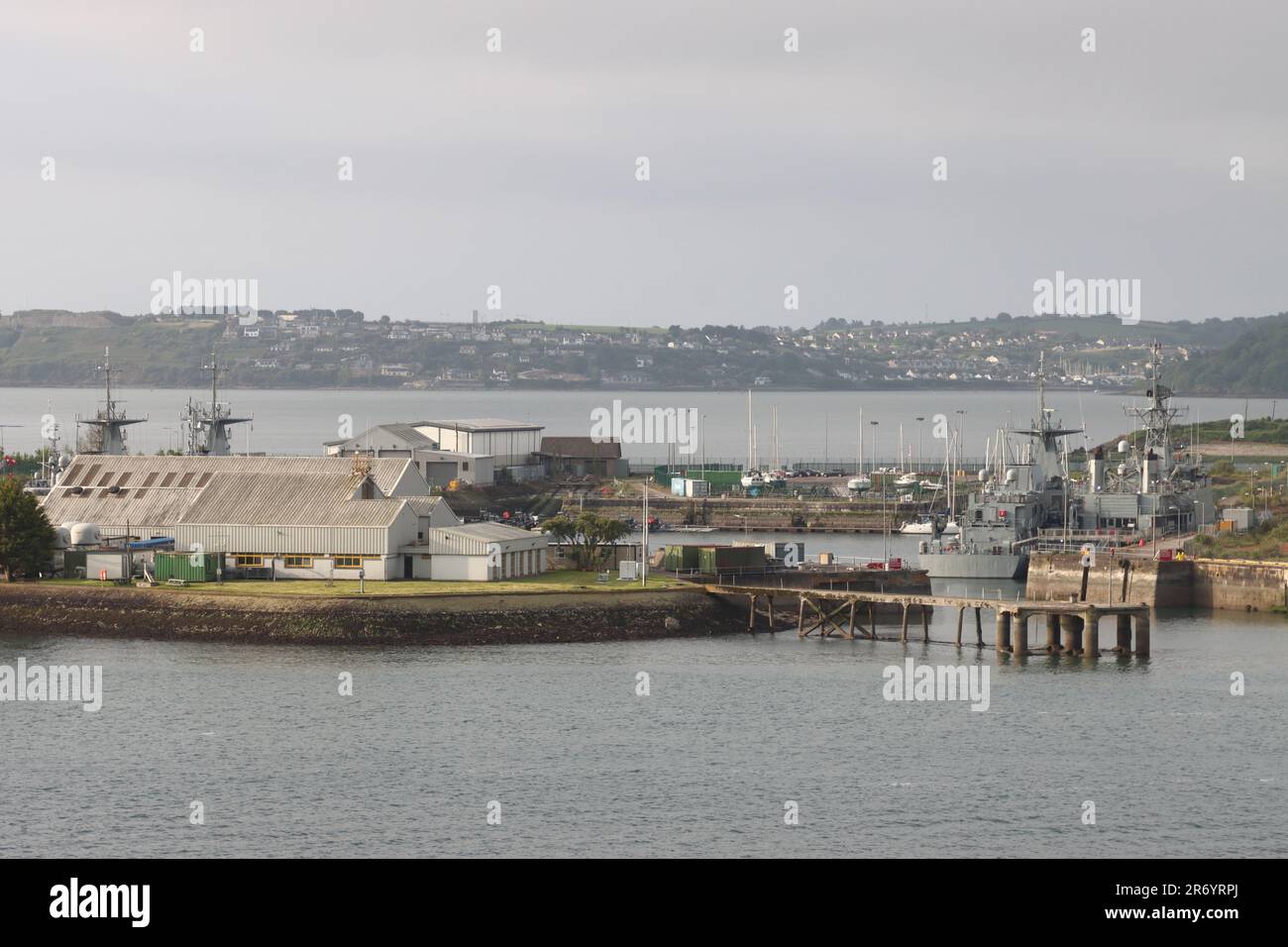 Irish Naval Service base at Haulbowline, County Cork, Ireland Stock ...