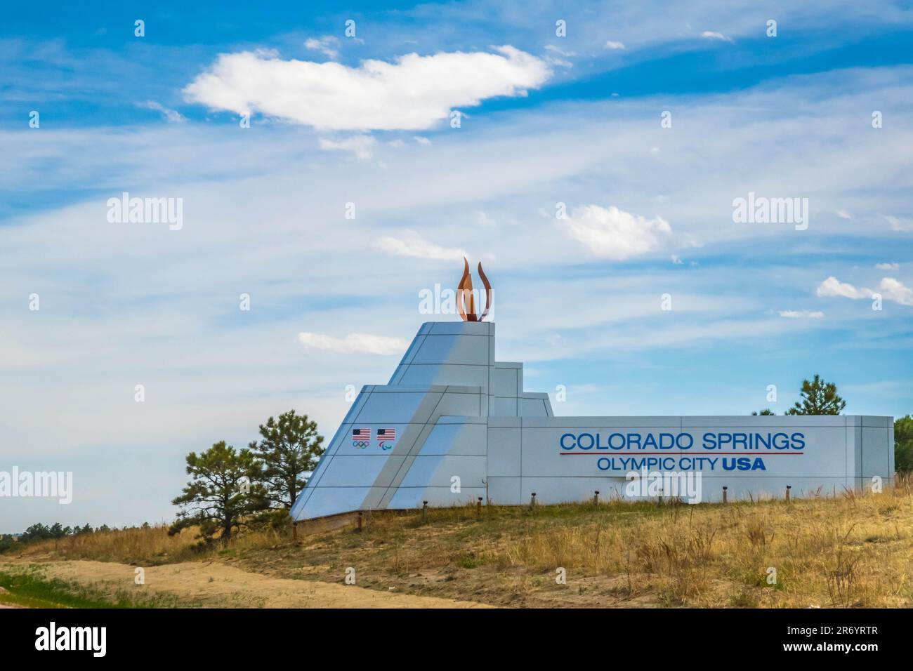 Colorado Springs, CO - May 06, 2022: The Olympic City USA Stock Photo ...