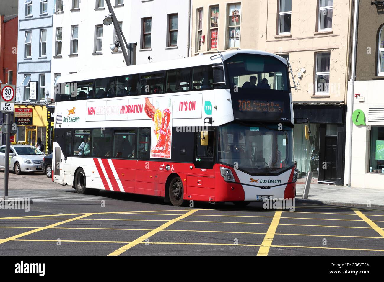 Bus Eireann in city centre of Cork City, County Cork, Ireland Stock ...