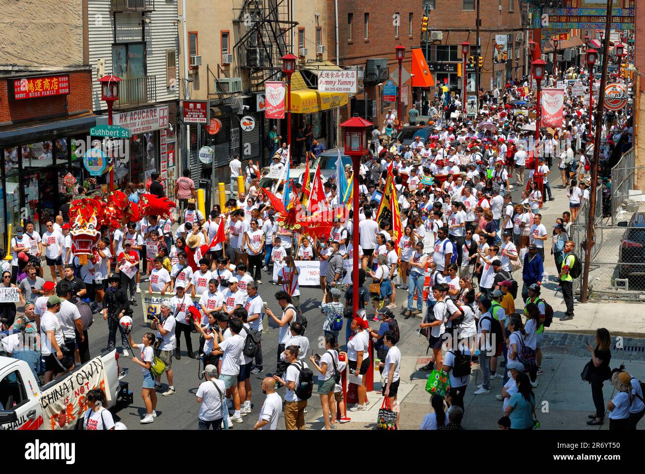 People crowd usa protest aerial hi-res stock photography and images - Alamy