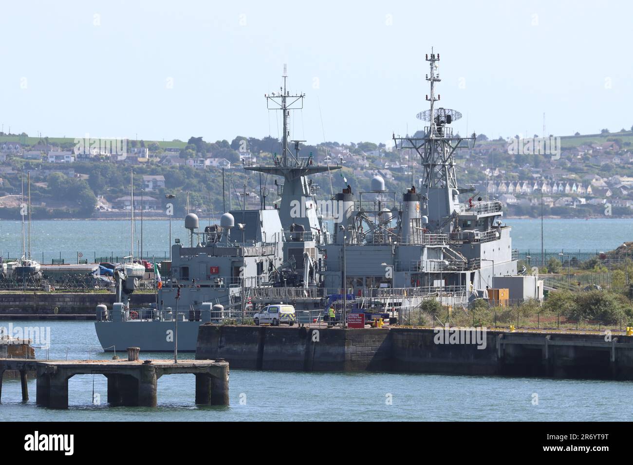 Irish Naval Service base at Haulbowline, County Cork, Ireland Stock ...