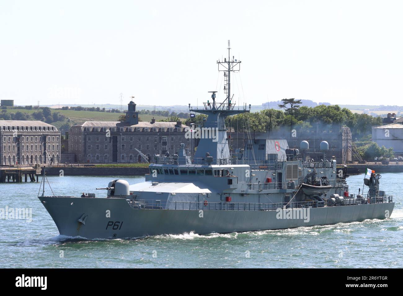P61 Le Samuel Beckett, an offshore patrol vessel, leaving the Irish ...