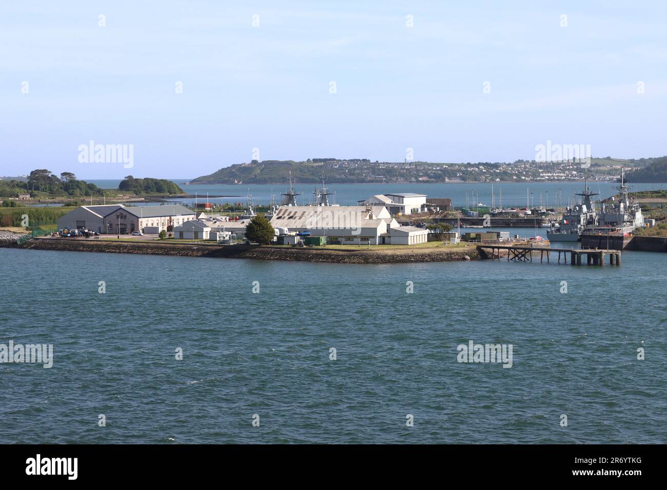Irish Naval Service base at Haulbowline, County Cork, Ireland Stock ...
