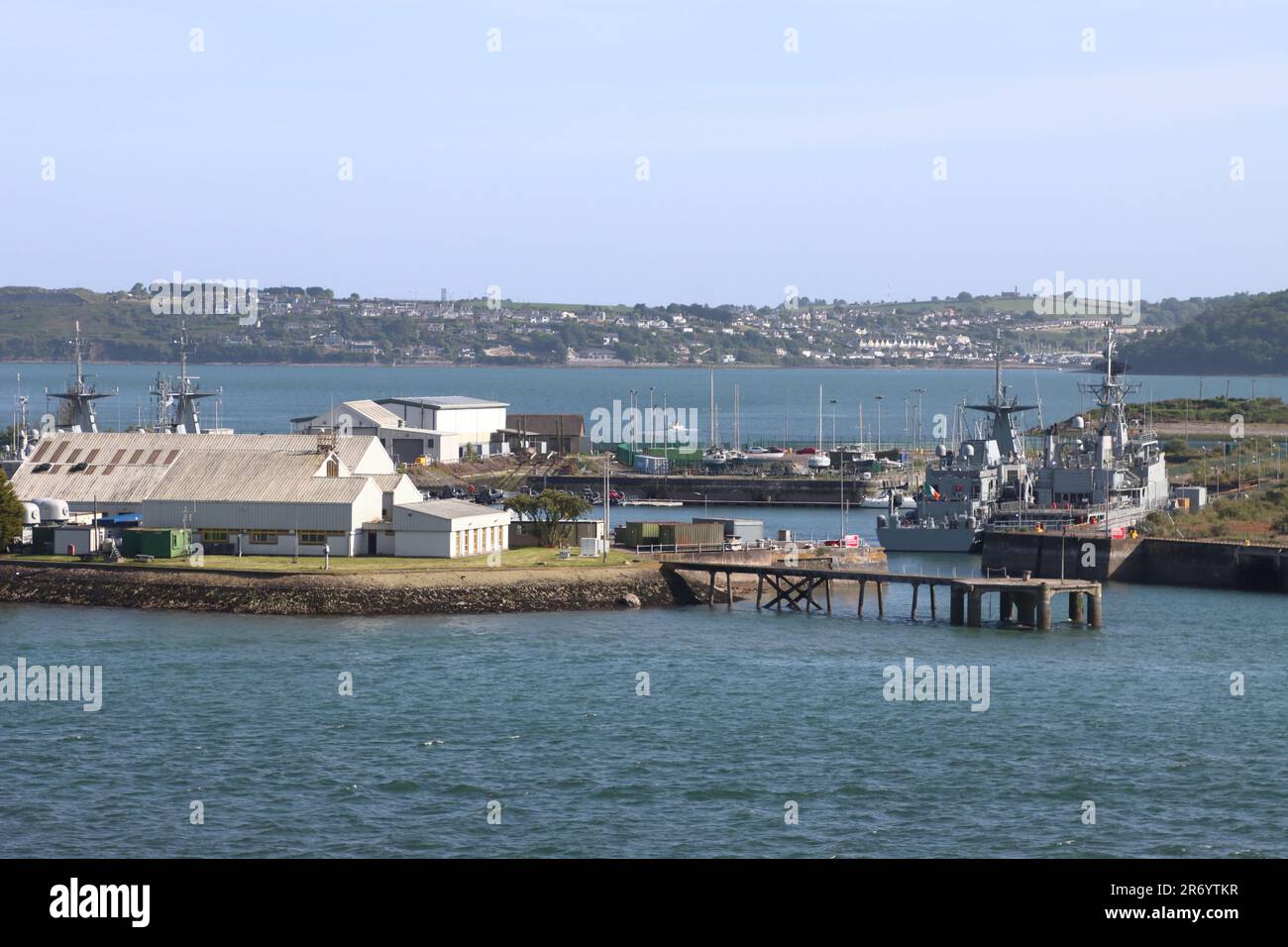 Irish Naval Service base at Haulbowline, County Cork, Ireland Stock ...