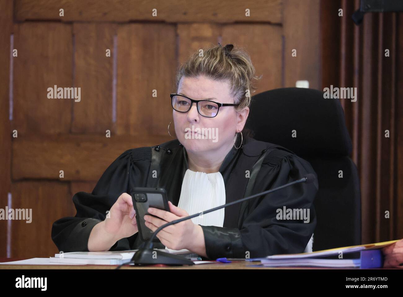 Liege, Belgium. 12th June, 2023. Public prosecutor Fabienne Bernard ...