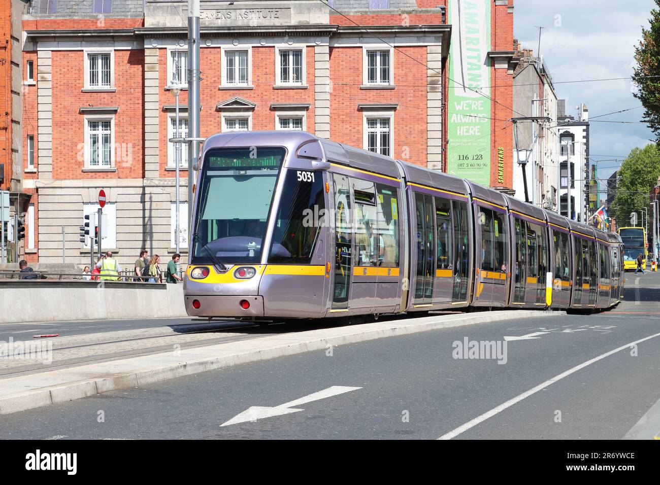 Dublin tram ireland passenger public transport hi-res stock photography ...