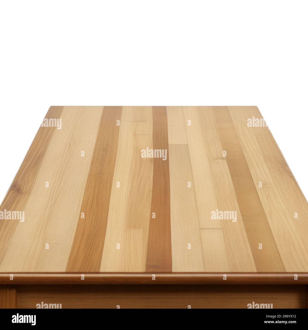 wooden table empty closeup top view isolated on white background Stock ...