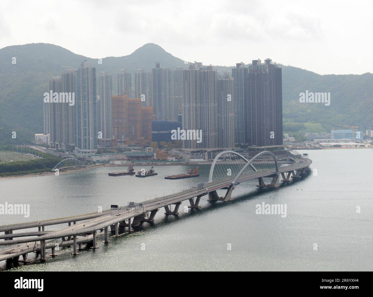 The Cross Bay Bridge and Lohas Park Stock Photo - Alamy