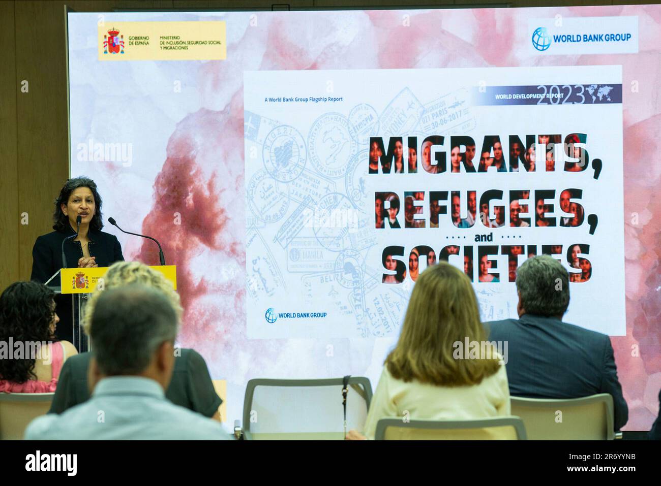 World Bank Vice President for Human Development Mamta Hurthi speaks during the launch event of ...