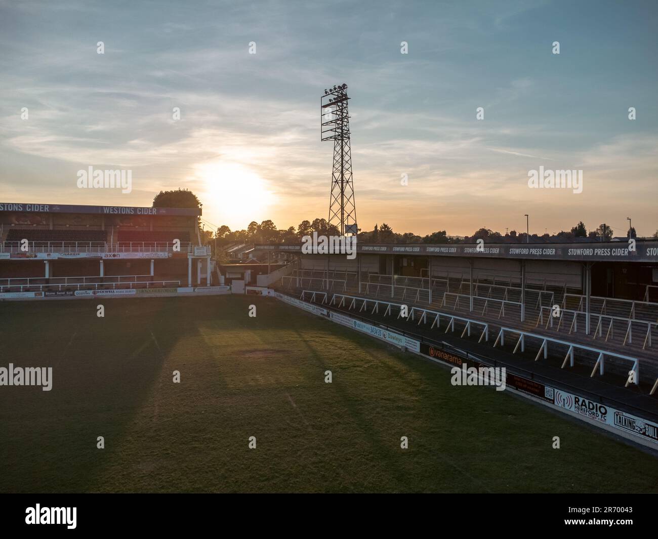 Edgar Street Football Stadium the home of Hereford FC Stock Photo - Alamy