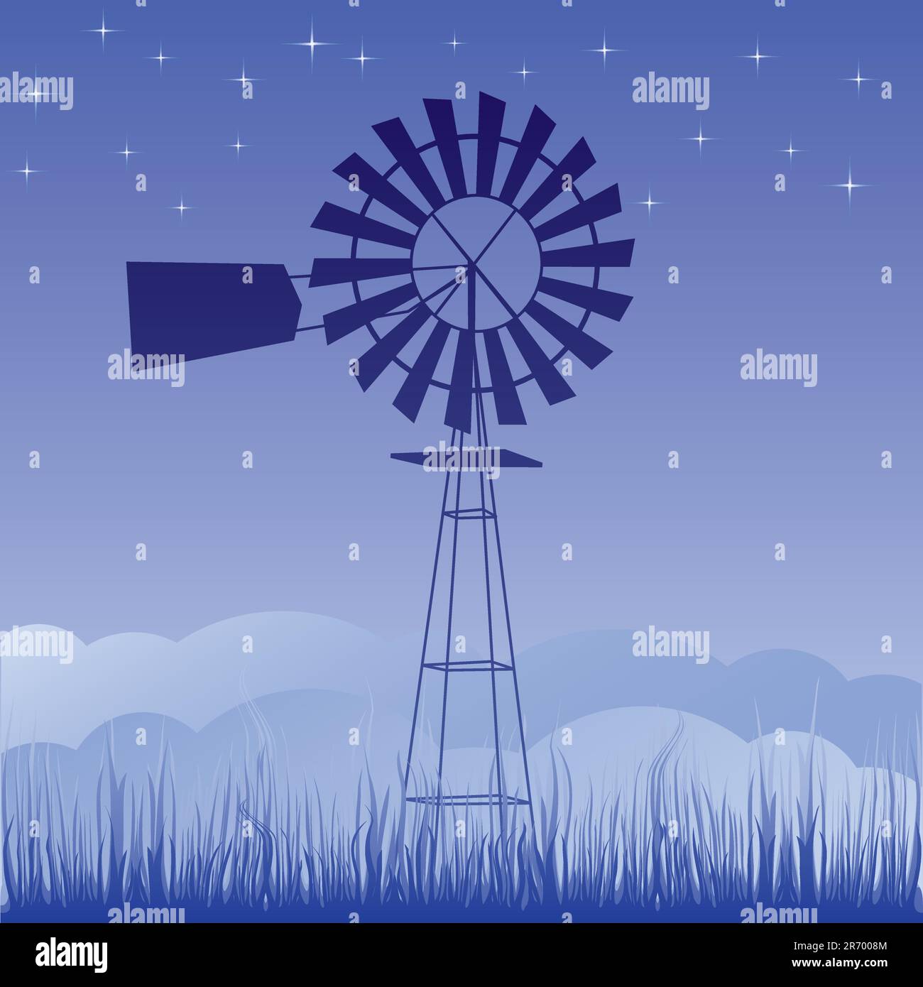 ecology concept: wind-driven generators vector illustration Stock ...