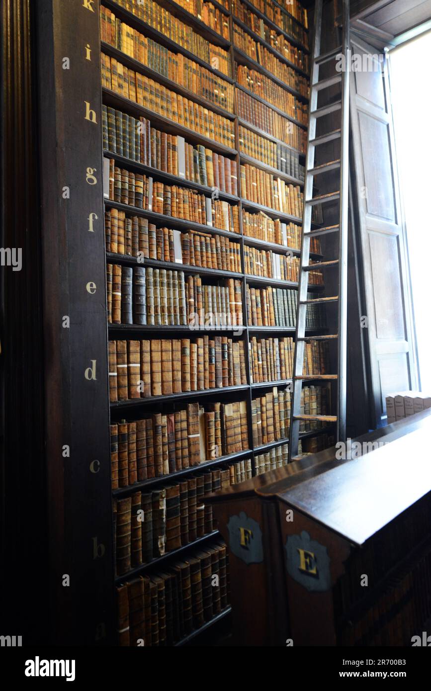 The Long Room at the Trinity College Library in Dublin, Ireland Stock ...