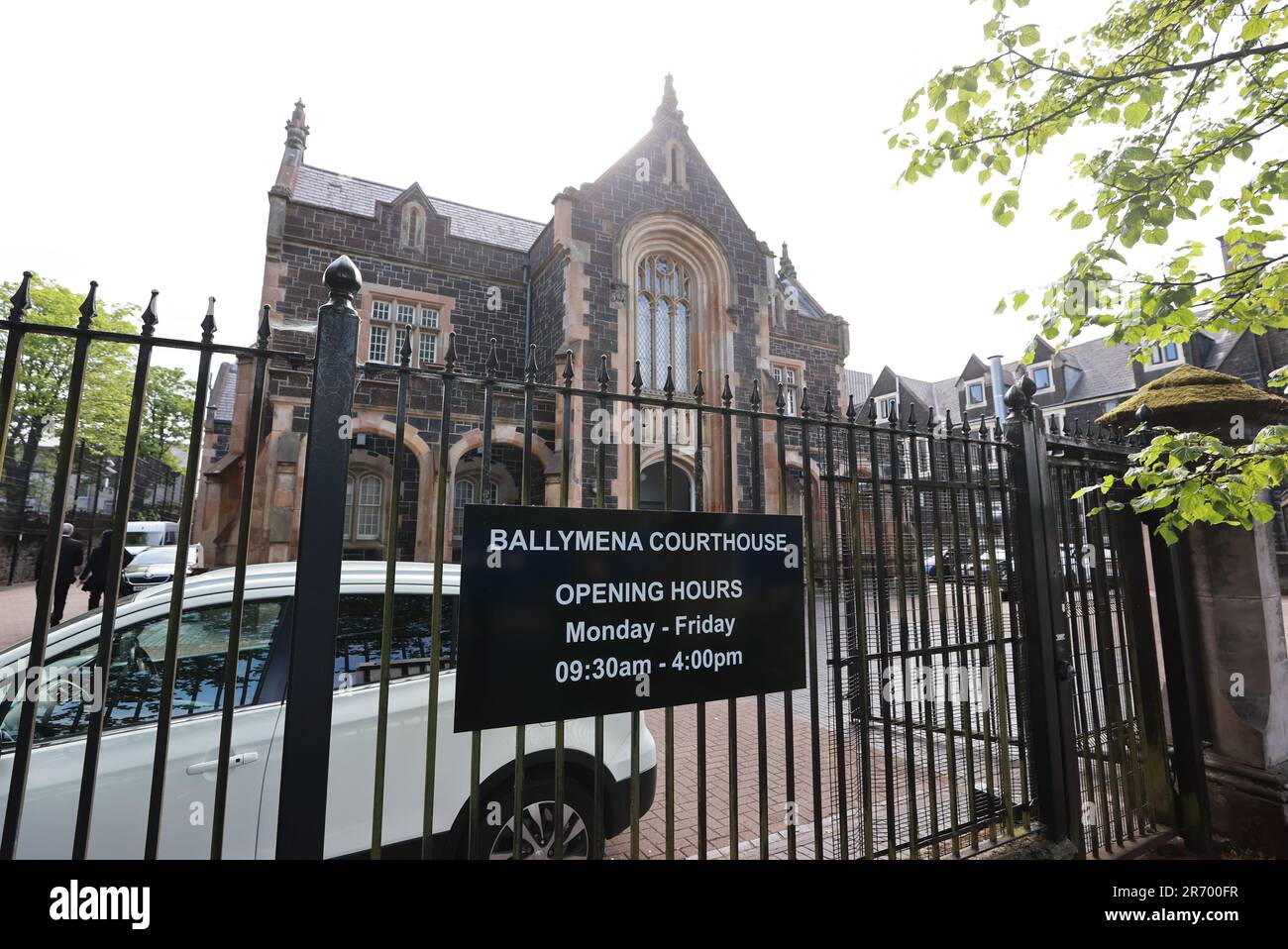 A general view of Ballymena Courthouse in Northern Ireland where two ...