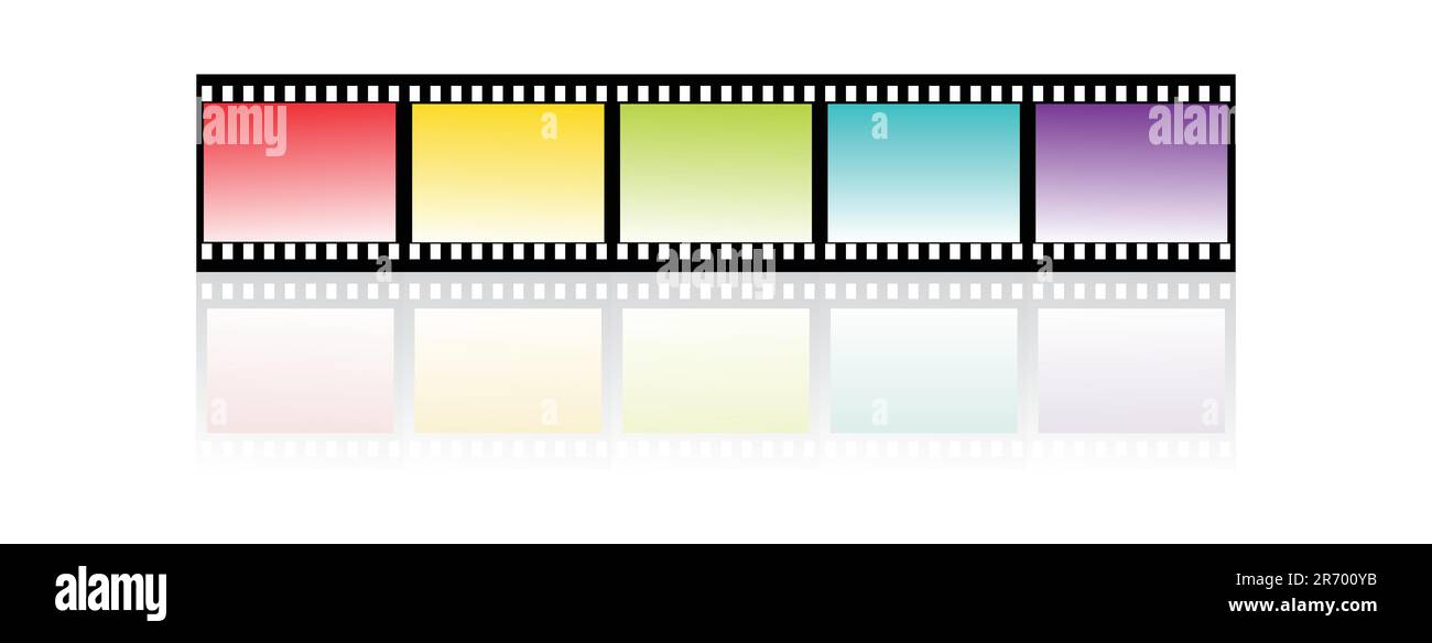 vector eps10 illustration of a colorful film stripe with shadow Stock ...
