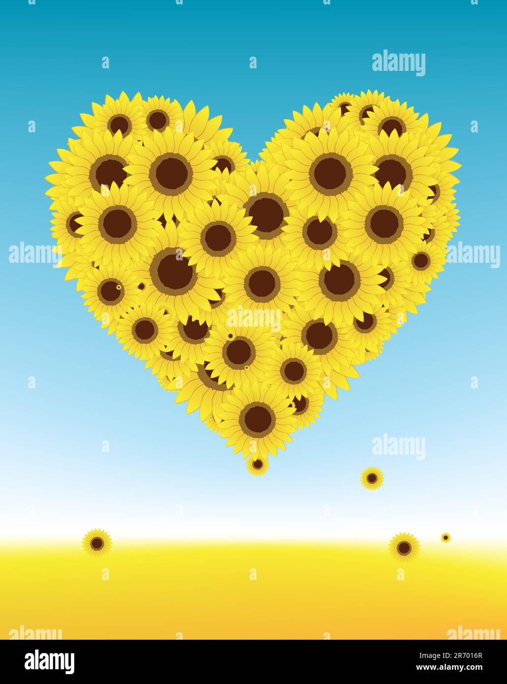 Sunflowers heart shape for your design hi-res stock photography and ...