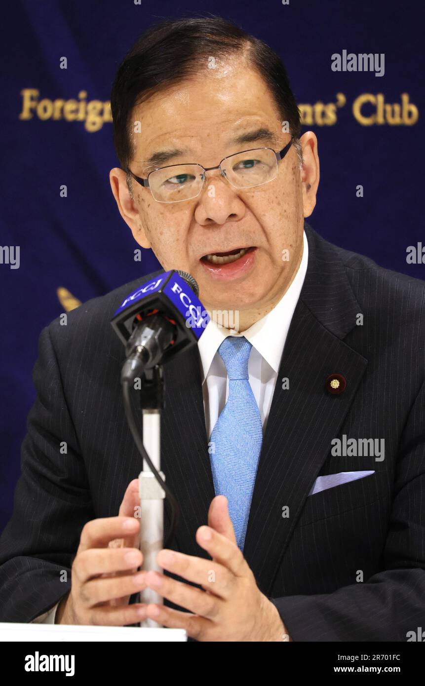 Tokyo, Japan. 12th June, 2023. Japan Communist Party leader Kazuo Shii ...