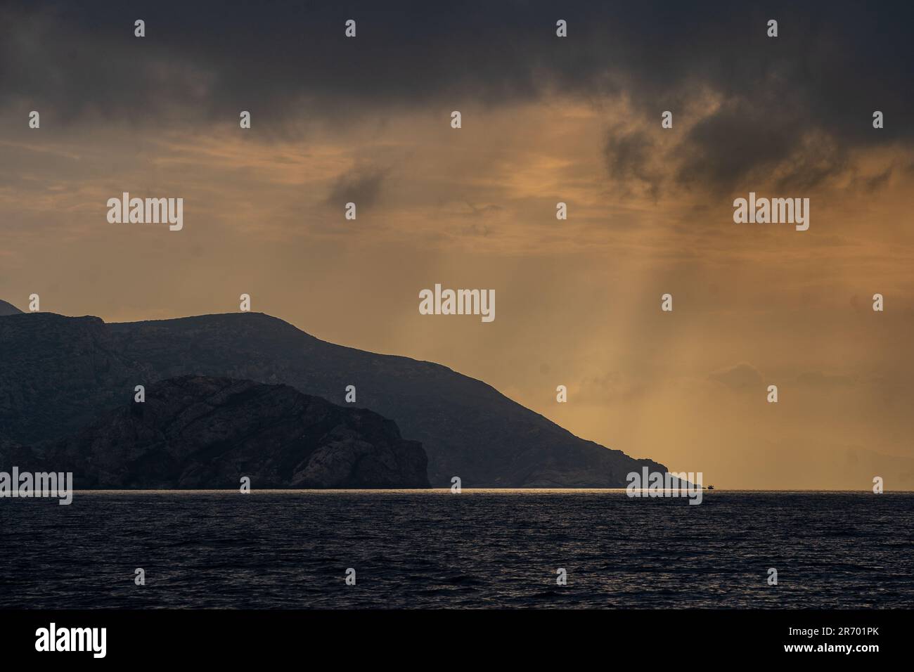 Leaving Sikinos island, Aegean sea, Greece Stock Photo - Alamy