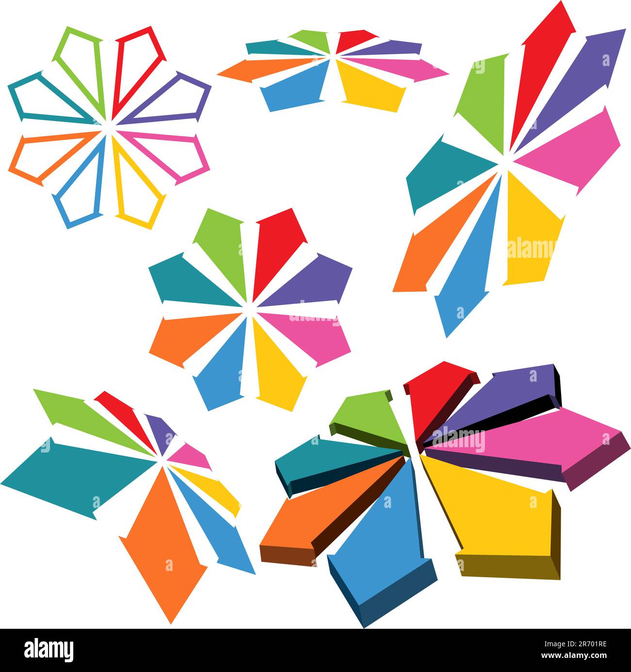 An image of 3D arrow wheels Stock Vector Image & Art - Alamy