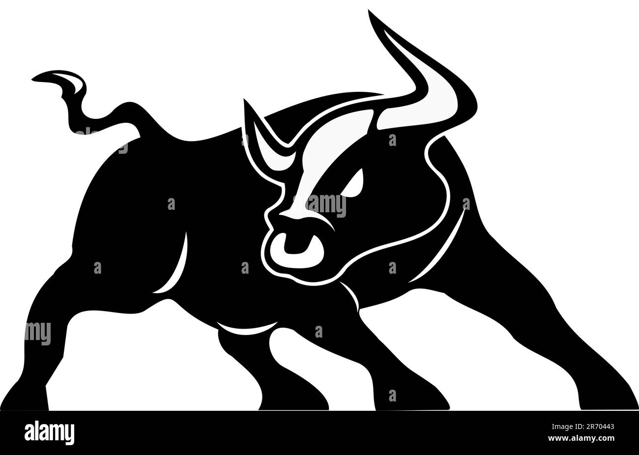 angry bull vector isolated on white background Stock Vector Image & Art ...