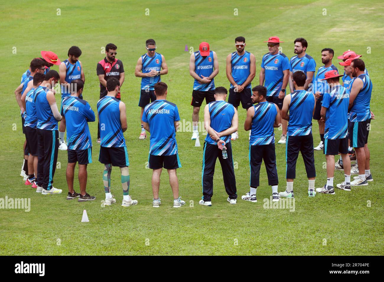 Afghanistan Test cricketers attend practice session at the Sher-e ...