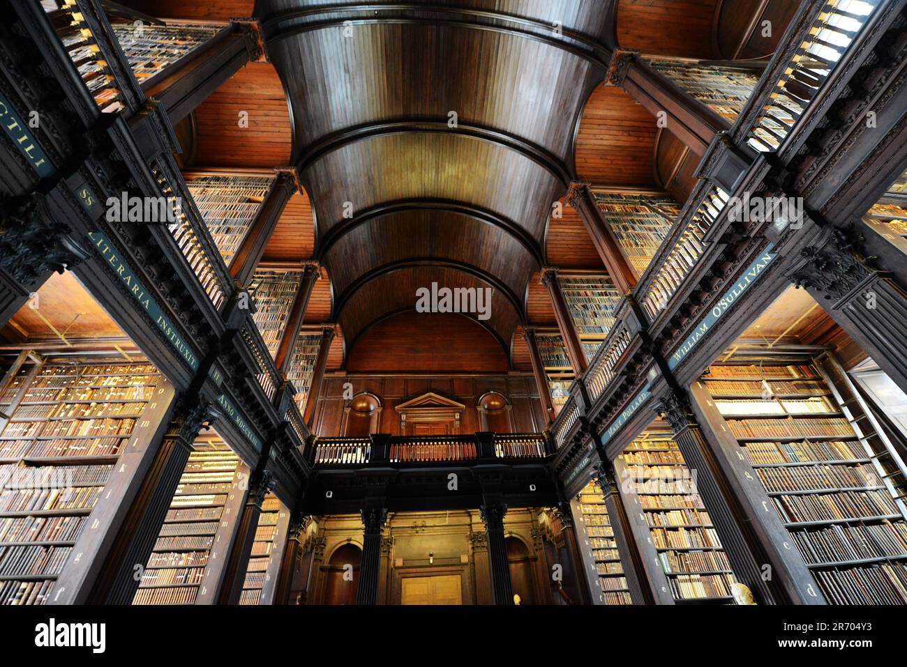 The Long Room at the Trinity College Library in Dublin, Ireland Stock ...