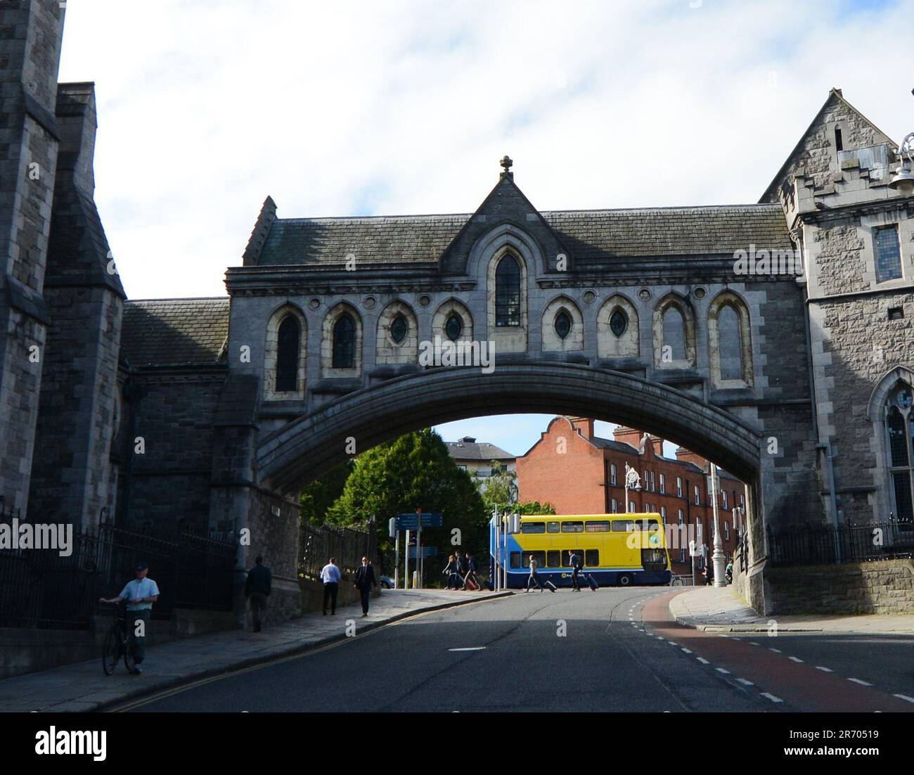 The old bridge connecting the Dublina museum and the Christ Church ...