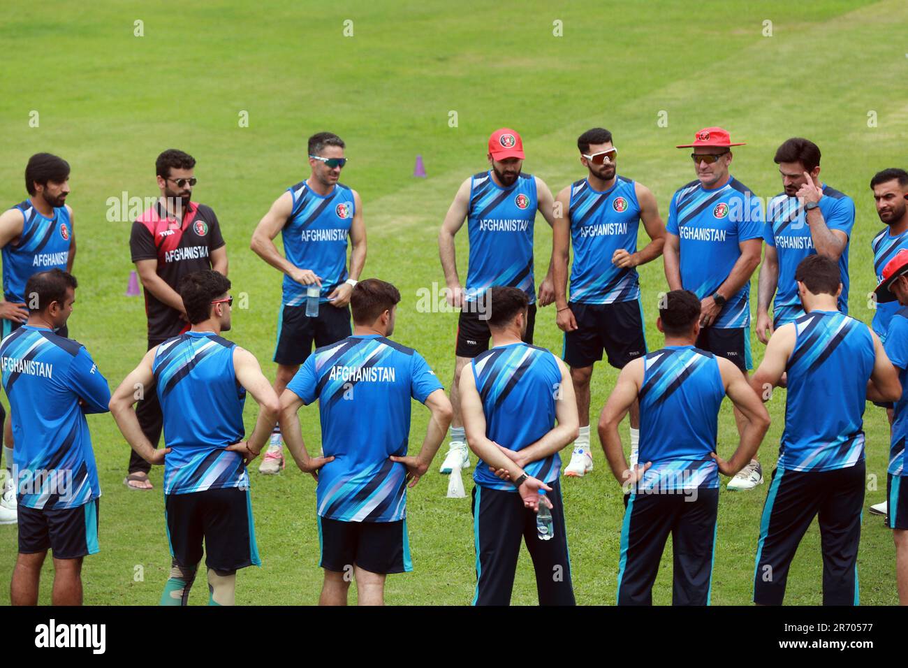 Afghanistan Test cricketers attend practice session at the Sher-e ...