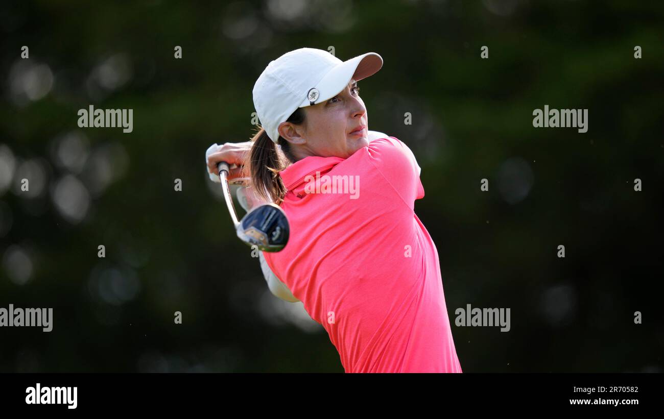 Lindy Duncan plays during the first round of the ShopRite LPGA Classic ...