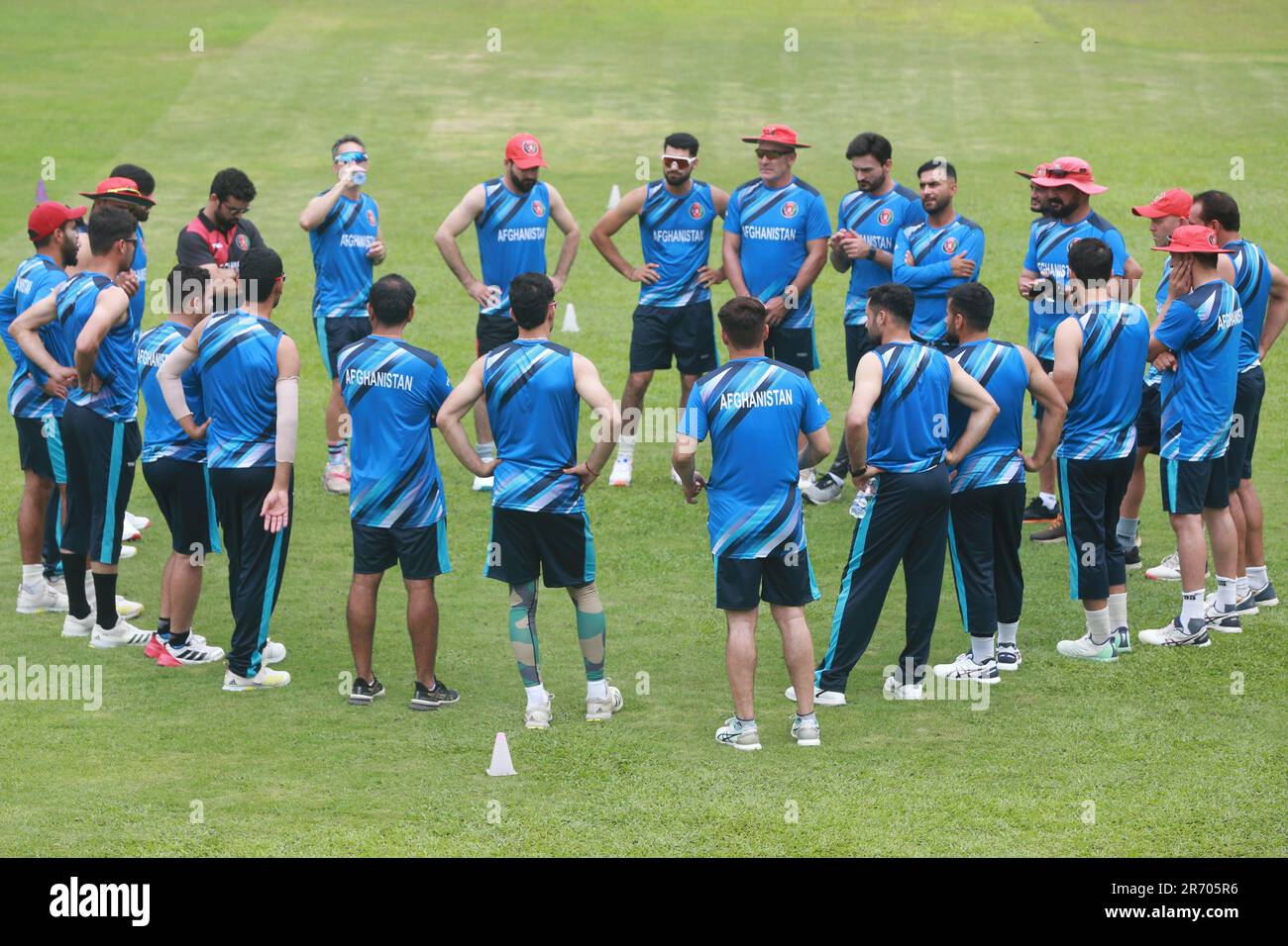 Afghanistan Test cricketers attend practice session at the Sher-e ...