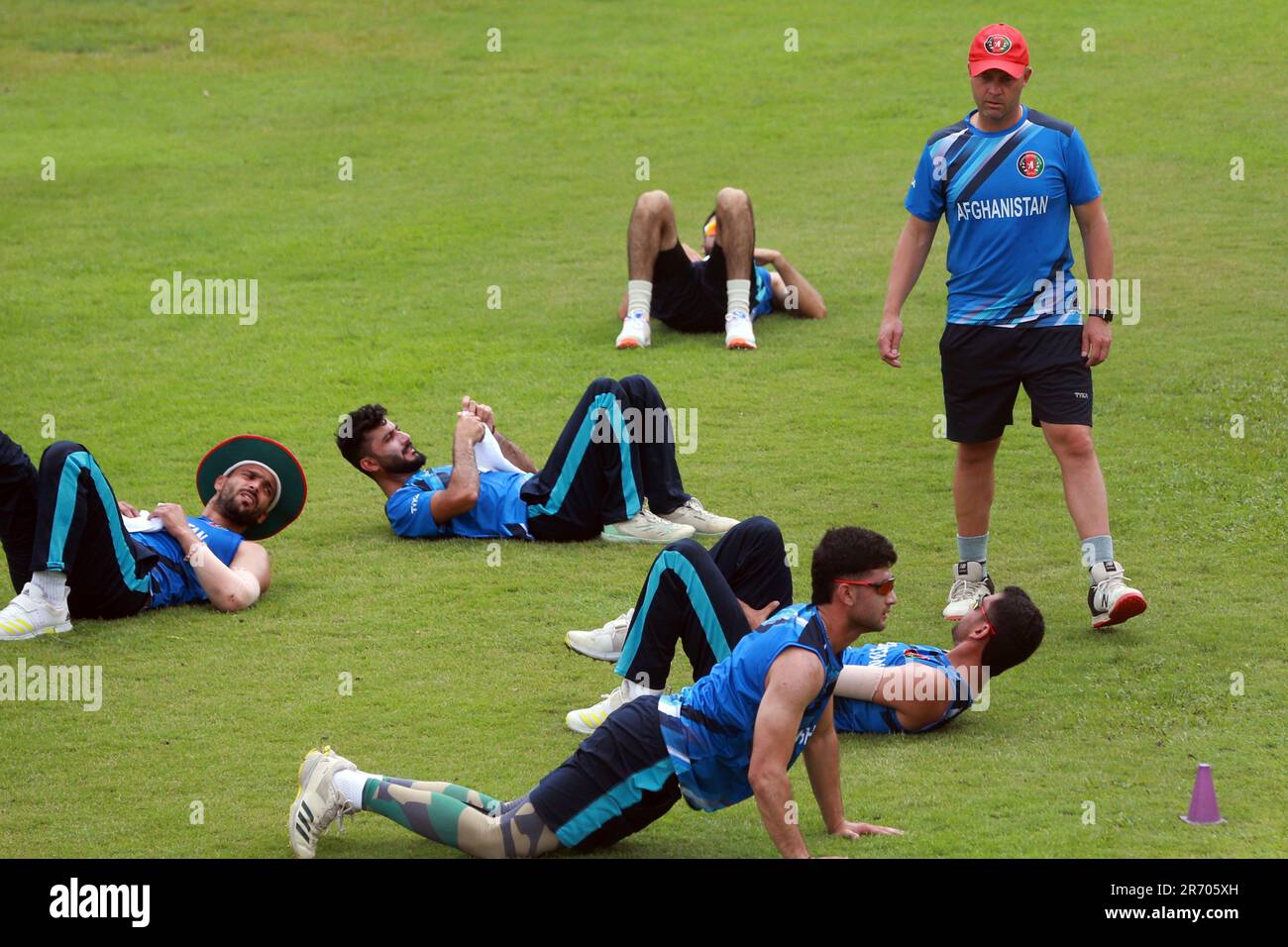 Afghanistan Test Team Head coach Jonathan Trott walks on during ...