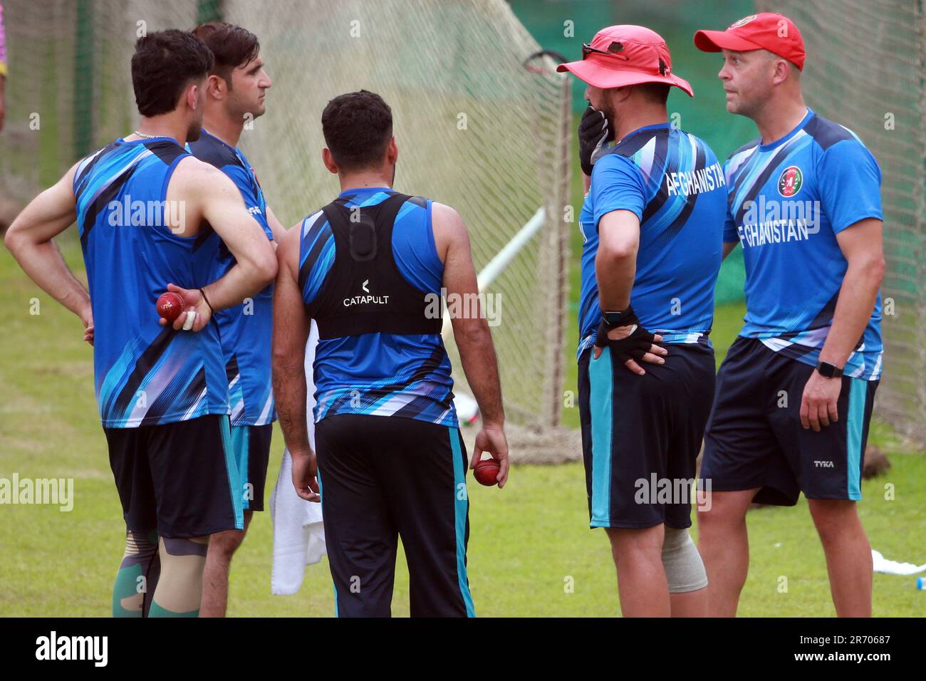 Afghanistan Test cricketers attend practice session at the Sher-e ...