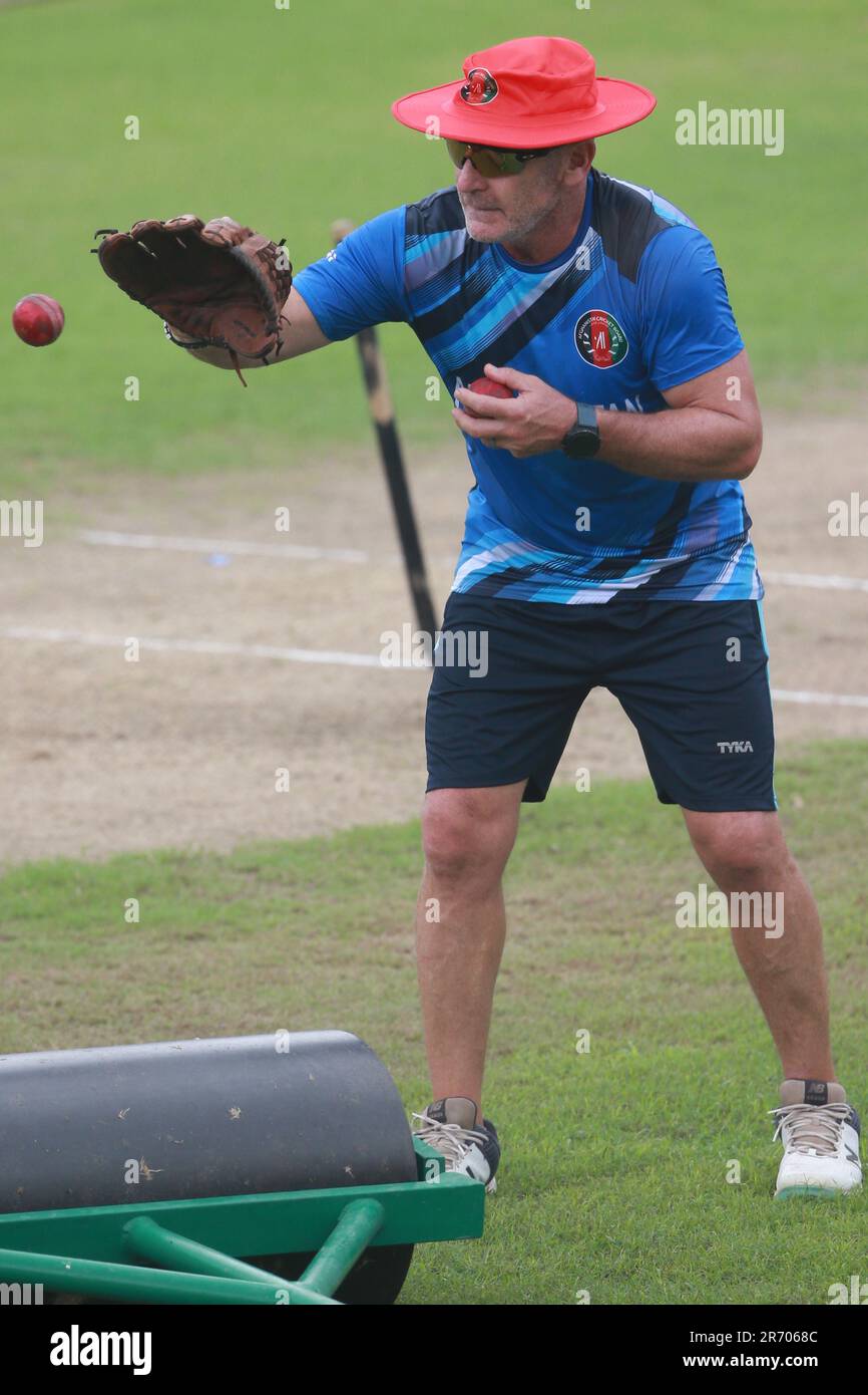 Afghanistan Test cricketers attend practice session at the Sher-e ...