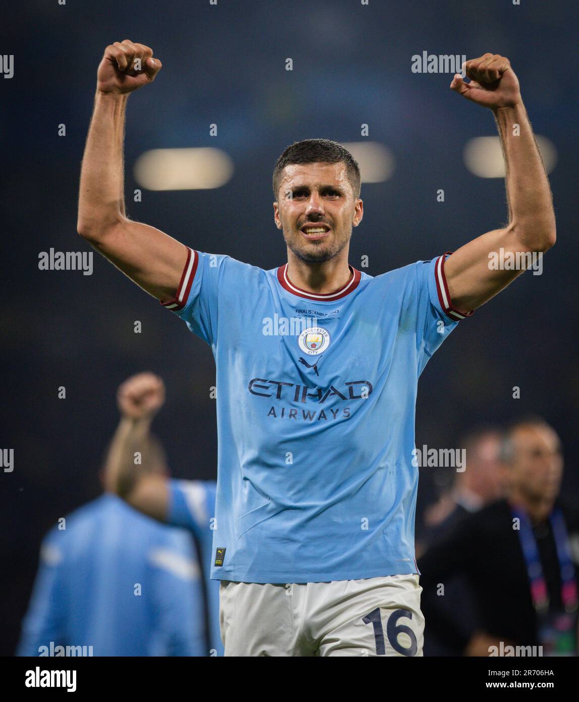 Istanbul, Turkey. 10th Jun 2023. Schlussjubel: Rodrigo Rodri (City ...