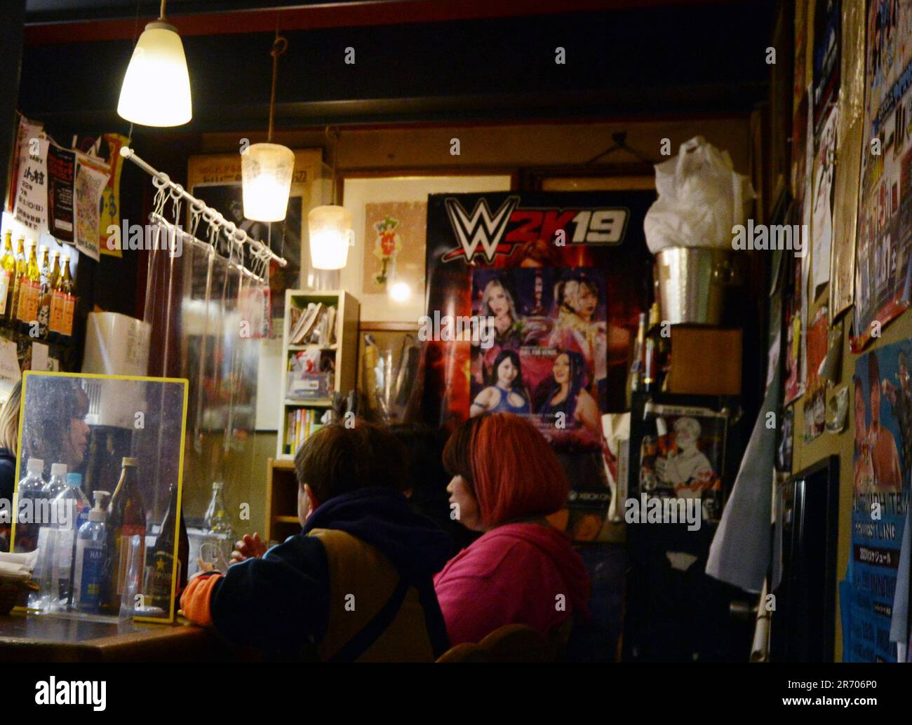 A vibrant bar in the Golden Gai bar area in Kabukicho, Shinjuku, Tokyo ...