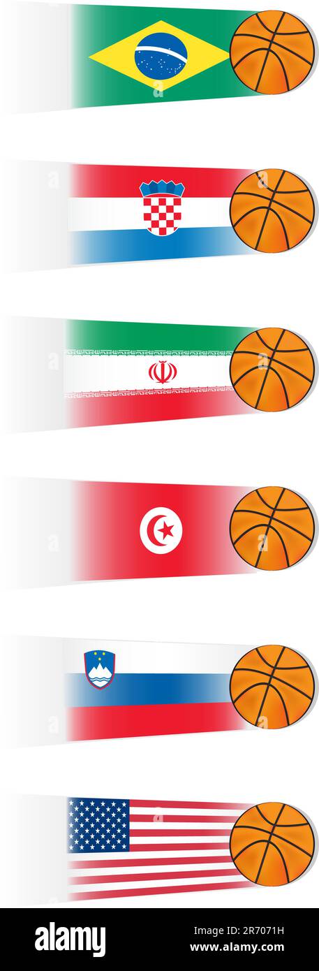 Basketball illustrations group b Stock Vector Image & Art - Alamy