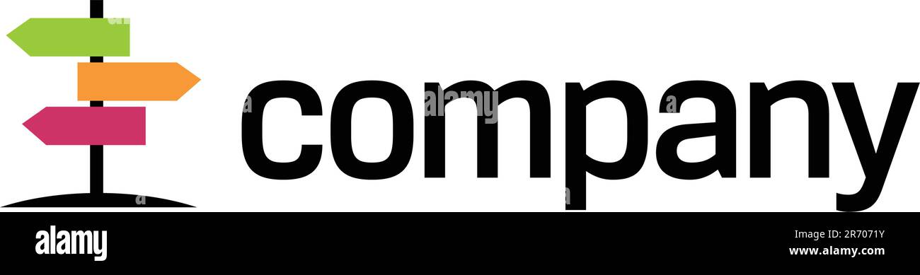 Vector: crossroad directions signs logo for travel guide company Stock ...