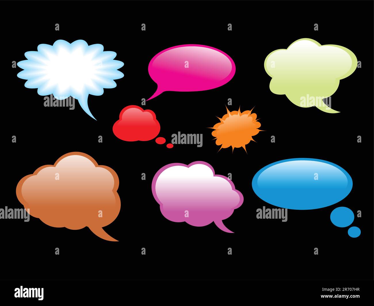 abstract colorful comic callout shapes vector illustration Stock Vector ... abstract colorful comic callout shapes vector illustration Stock Vector ...