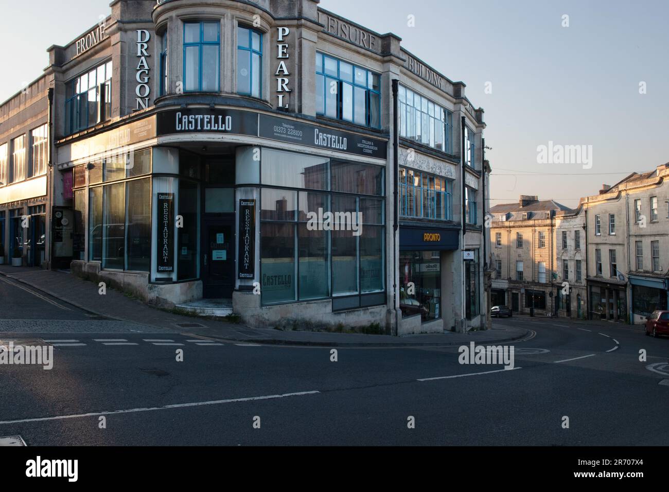 The Corner of Bath Street and Palmer Street, Frome, Somerset, England ...