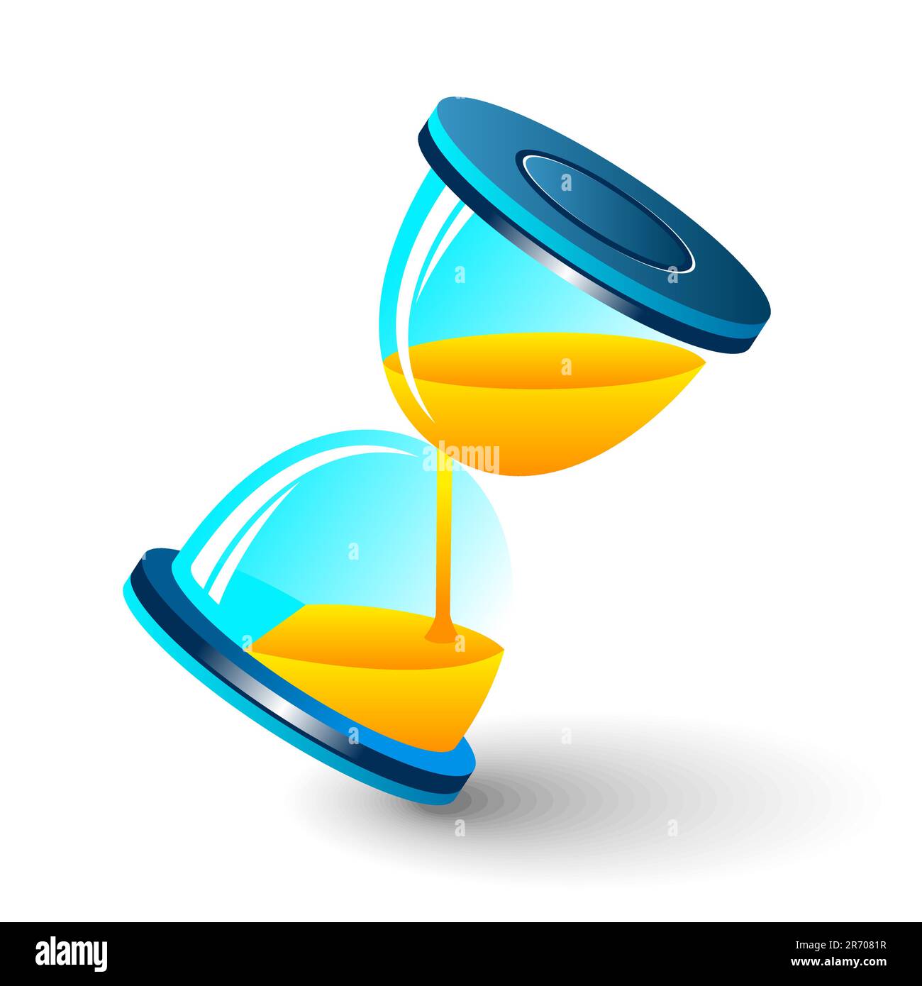 Sun-dials. Vector illustration of modern sand-glass. Isolated Stock ...