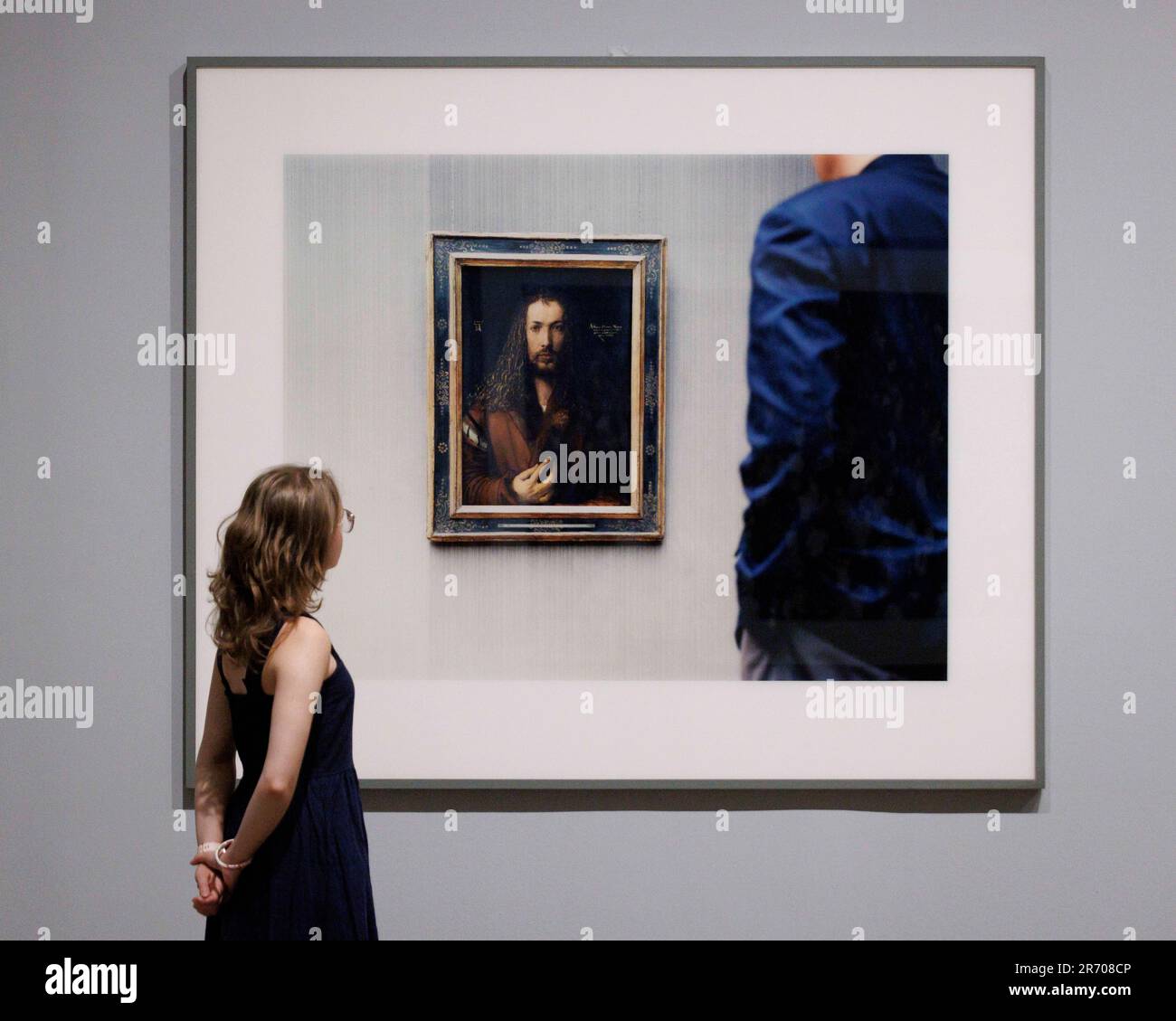 A person looks at Thomas Struth's Alte Pinakothek, Self Portrait, 2000 ...