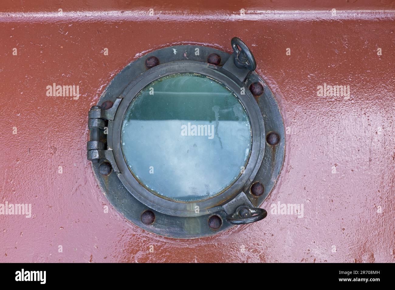 Round porthole window on old ship Stock Photo - Alamy