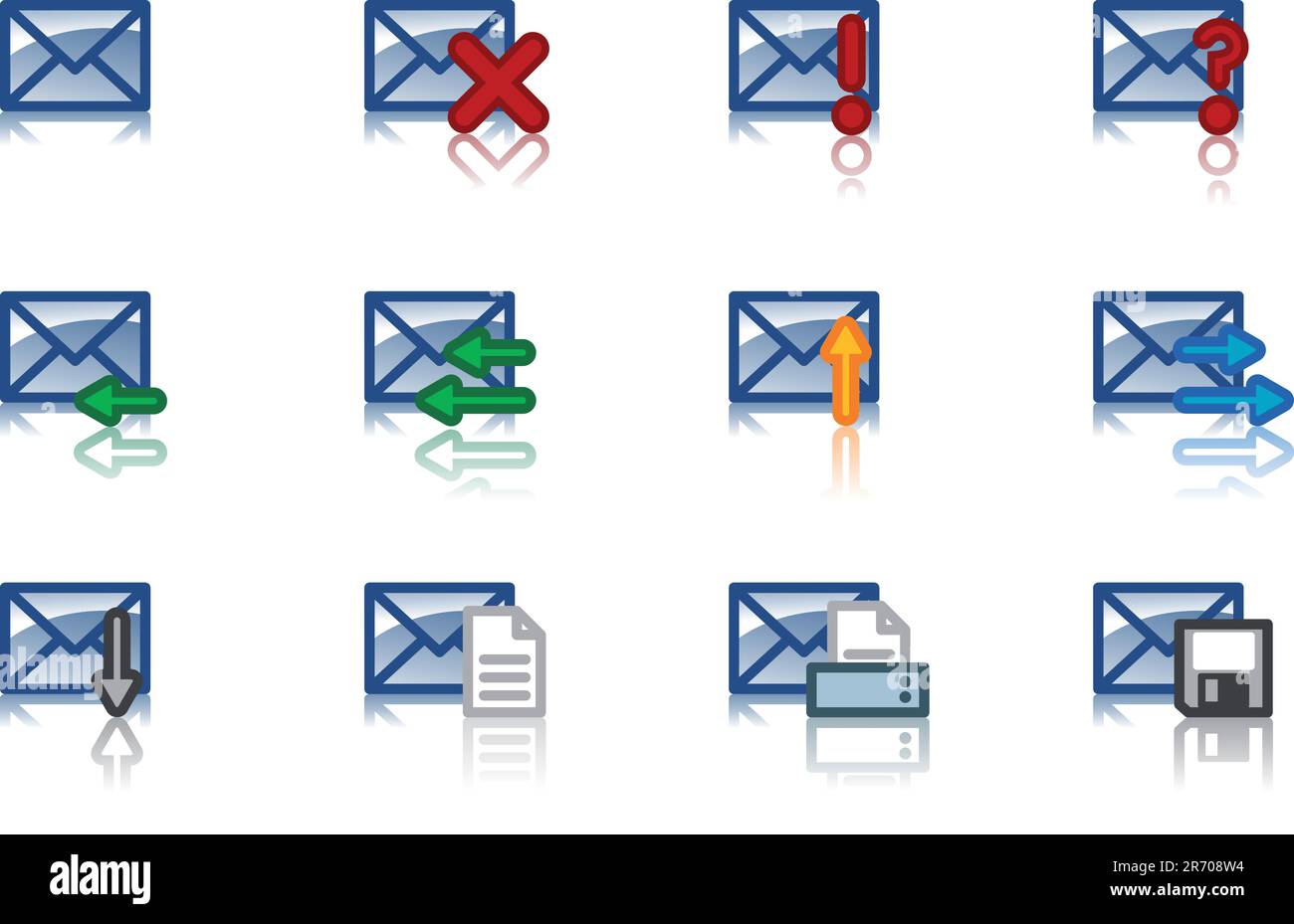 collection of email icons Stock Vector Image & Art - Alamy