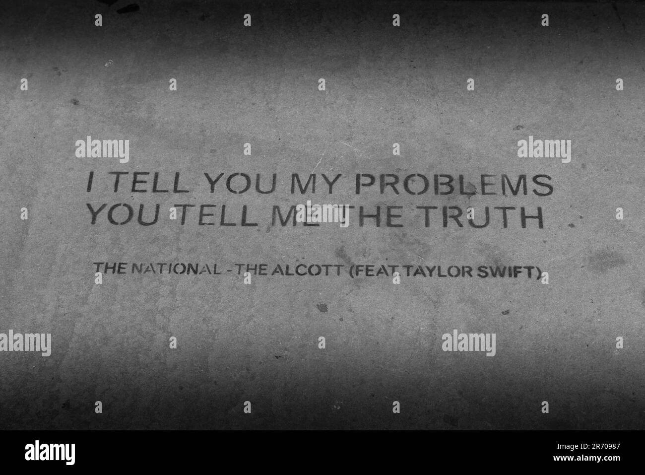 A graffiti featuring 'I Tell You My Problems, You Tell Me The Truth' on ...