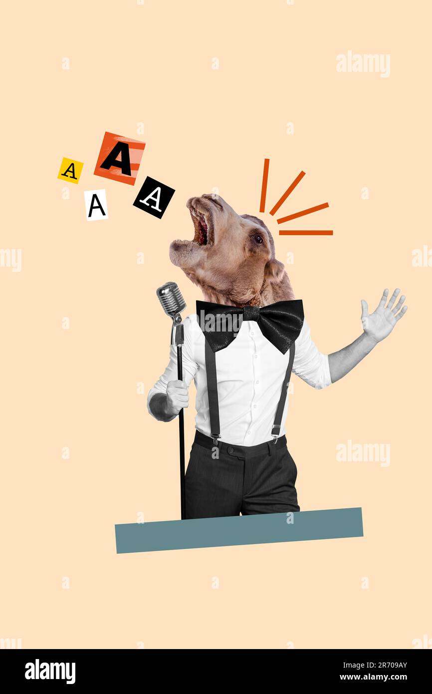 Vertical creative composite artwork photo collage of headless man with ...