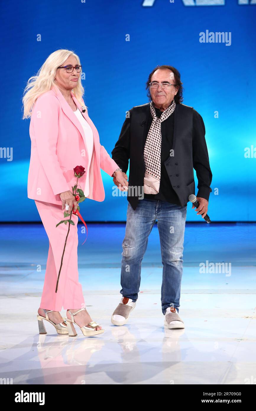 Mara Venier, Albano Carrisi The singer Al Bano guest at Italian TV Show ...