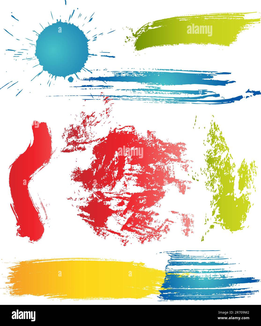 Grungy design elements in different color for your artwork Stock Vector ...