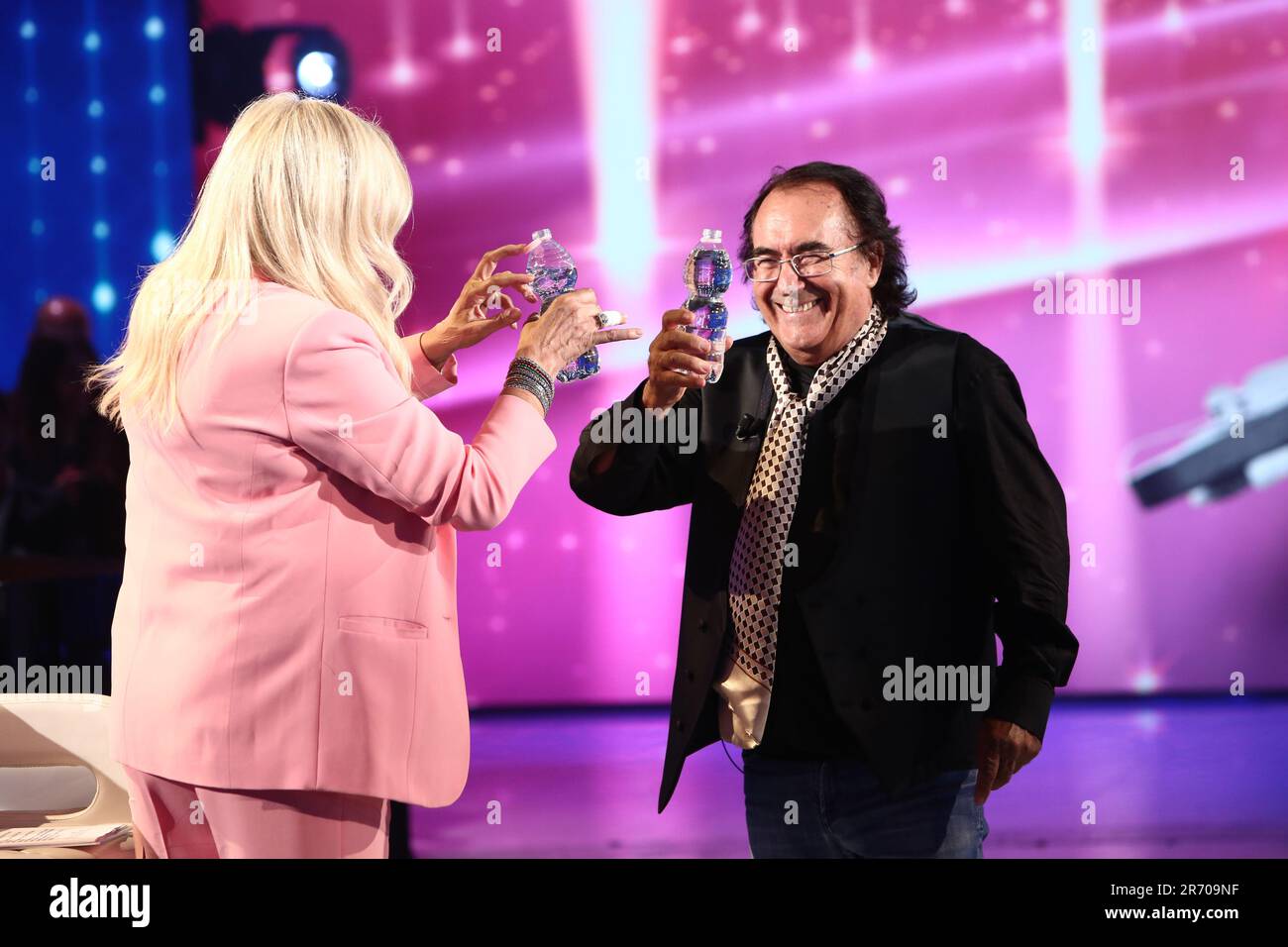 Mara Venier, Albano Carrisi The singer Al Bano guest at Italian TV Show ...